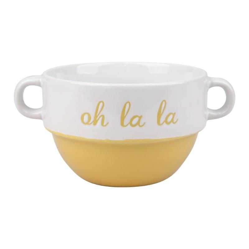 Bowl Sopa 530ML 1 Pieza Krscb600D Cerámica Amarillo - Blanco | Lider