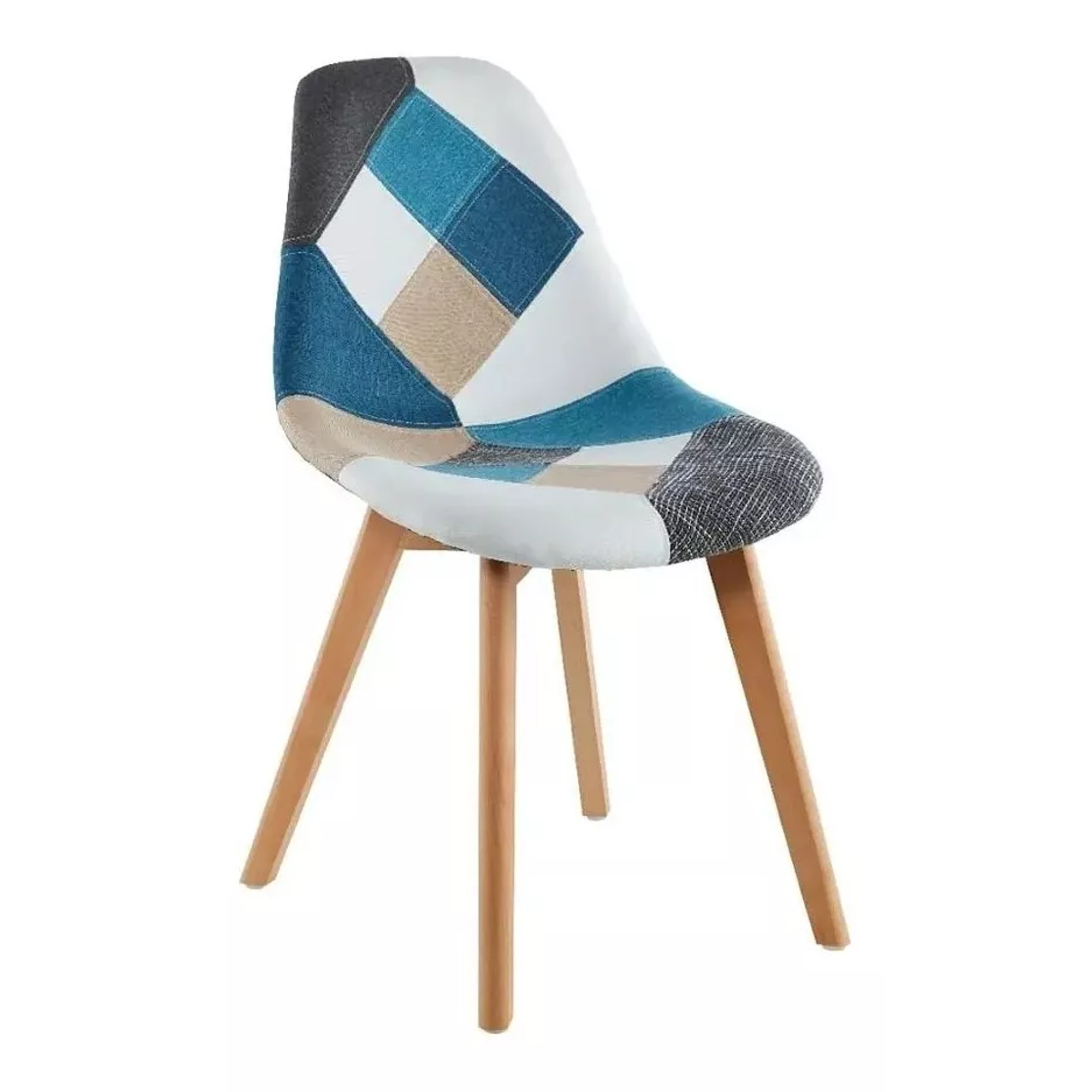 Pack 6 Sillas Eames Patchwork Azul | Lider