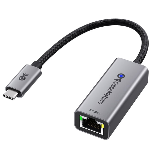 Adaptador Ethernet USB-C Cable Matters de 2,5 Gbps Plug & Play | Lider