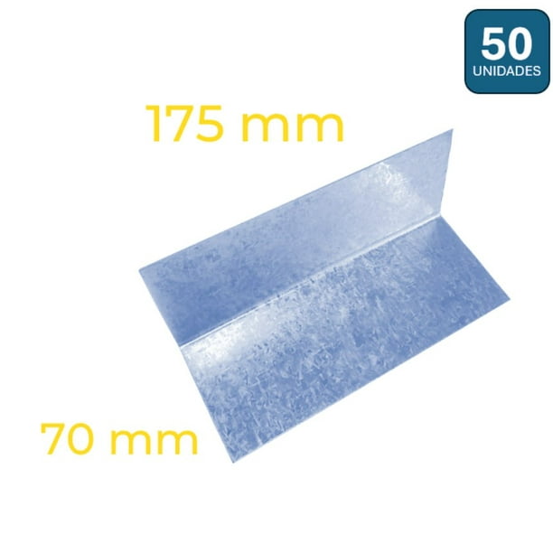 ANGULO CERCHA/CERCHA 70X70X175 0.6mm L=175 S/P (50 UNIDADES) | Lider