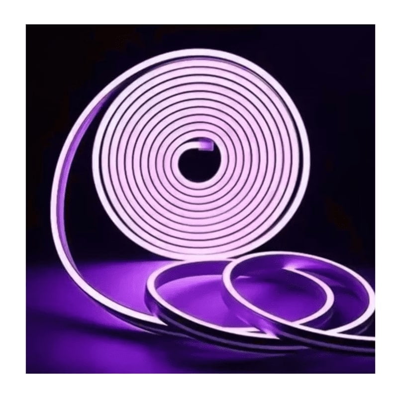 Cinta Led Tira Neon Flex 5 Metros 12v Luz Morada | Lider