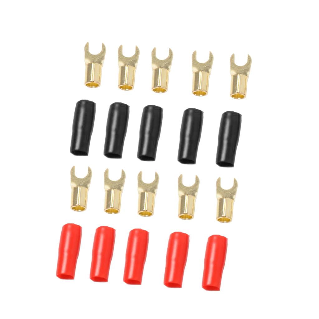 5 Pares 8 AWG Car Audio Power Ground Wire Tenedor Terminal Conector ...