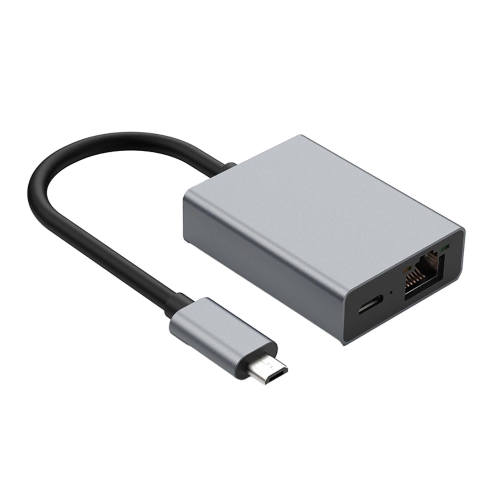Adaptador Micro USB A Ethernet Plug And Play Para Viajes De Negocios Y ...