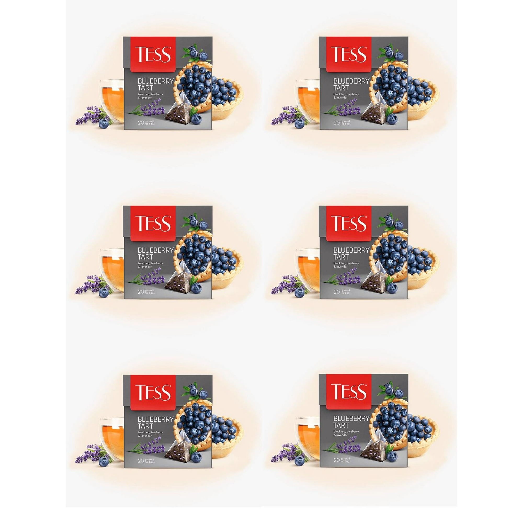 Pack 6 Té Tess Blueberry Tart | Lider