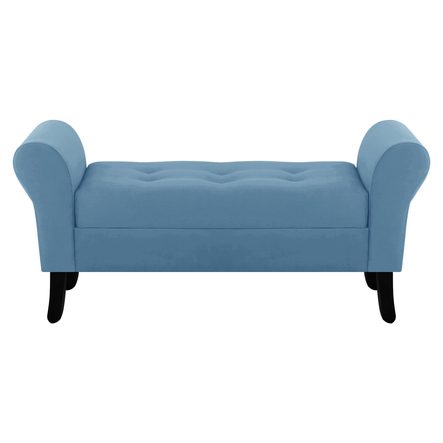 Banqueta Baul Lua 2c Felpa 20 Azul Petroleo | Lider