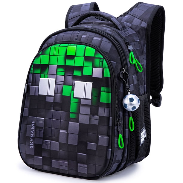 New Kids School Backpack Boys Orthopedic Checkerboard Knapsack Children ...