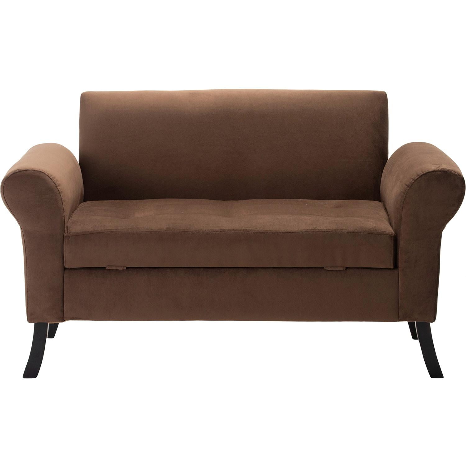 Banqueta Baul + Respaldo Lua 2C Felpa 20 Chocolate | Lider