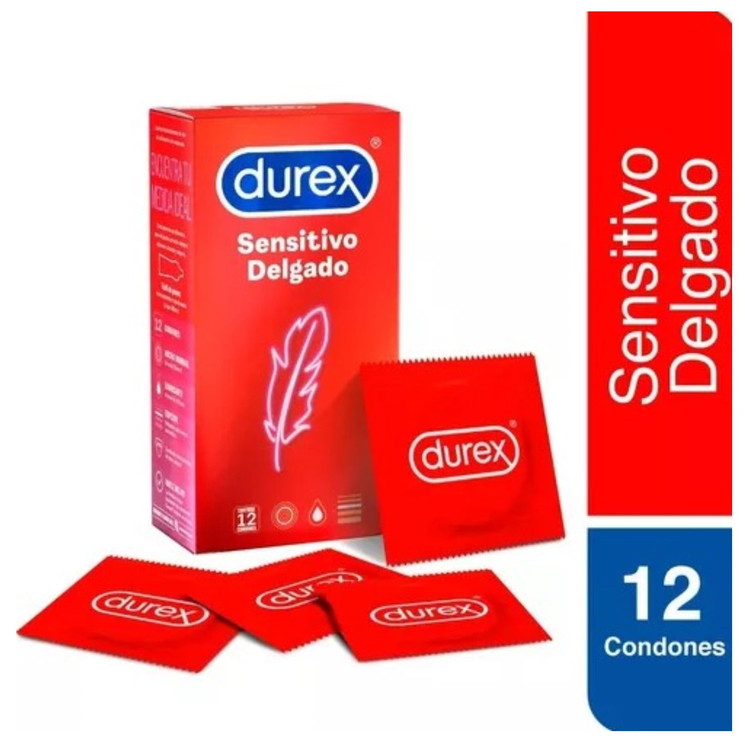 Durex Sensitivo Delgado X12 Condones Preservativos | Lider
