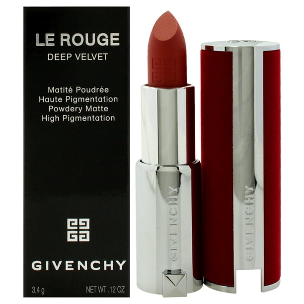 Lápiz Labial Mate Le Rouge Deep Velvet - 34 Rouge Safran de Givenchy para - Lápiz Labial de 0,12 ...