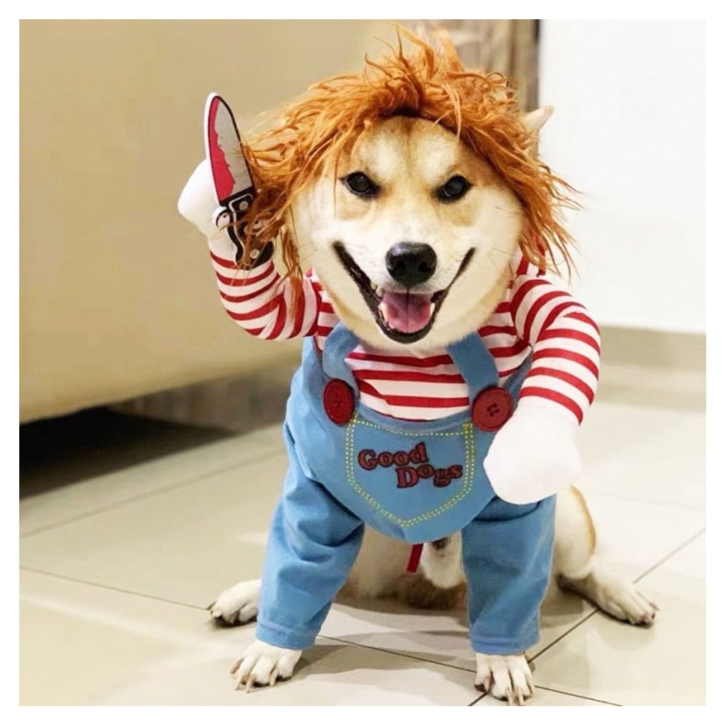 Disfraz de chucky para perros y gatos de halloween mascotas, talla s ...