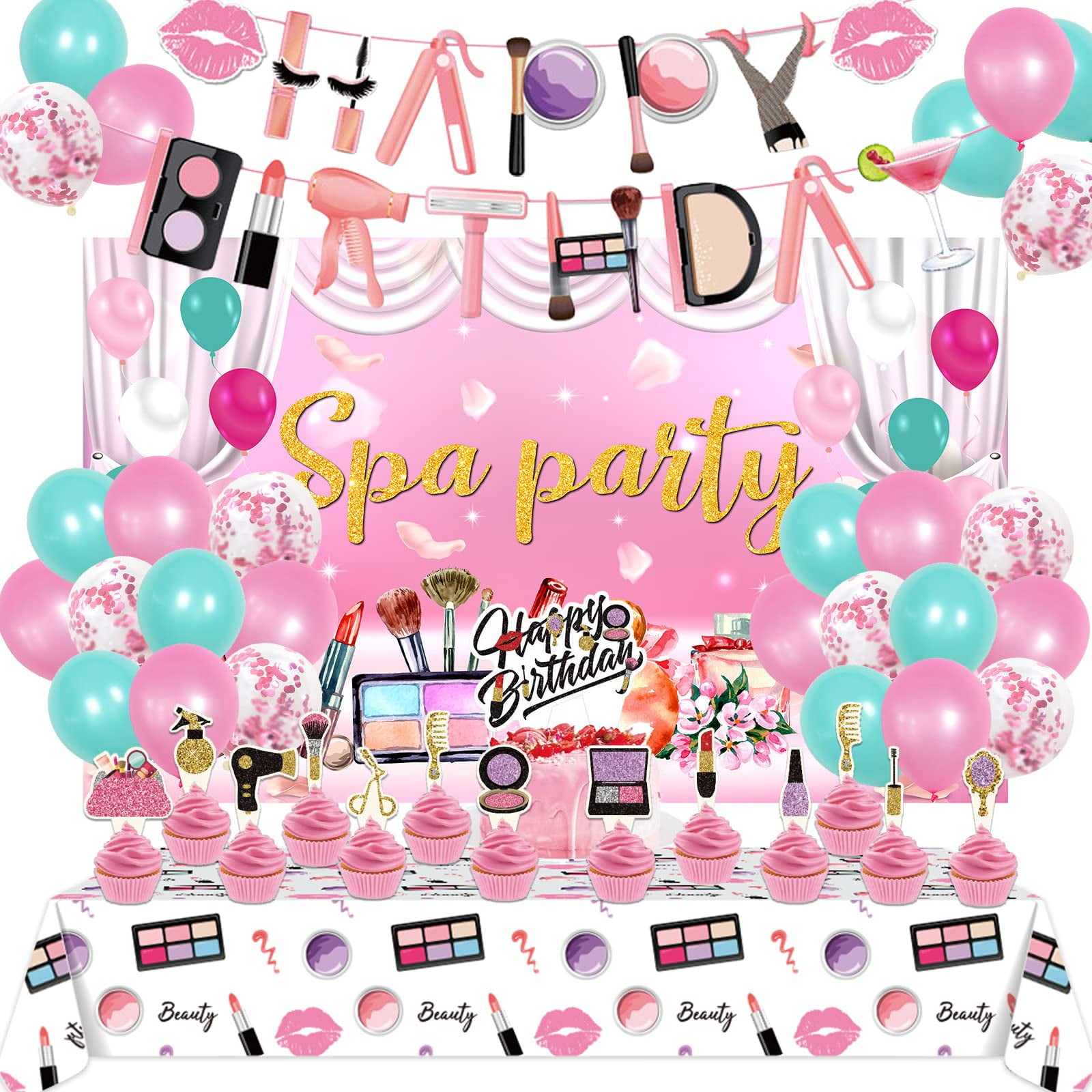 Set de artículos de fiesta con temática de spa para fiesta de ...
