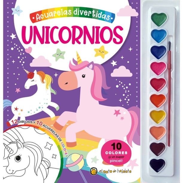 Libro Acuarelas Divertidas: Unicornios | Lider