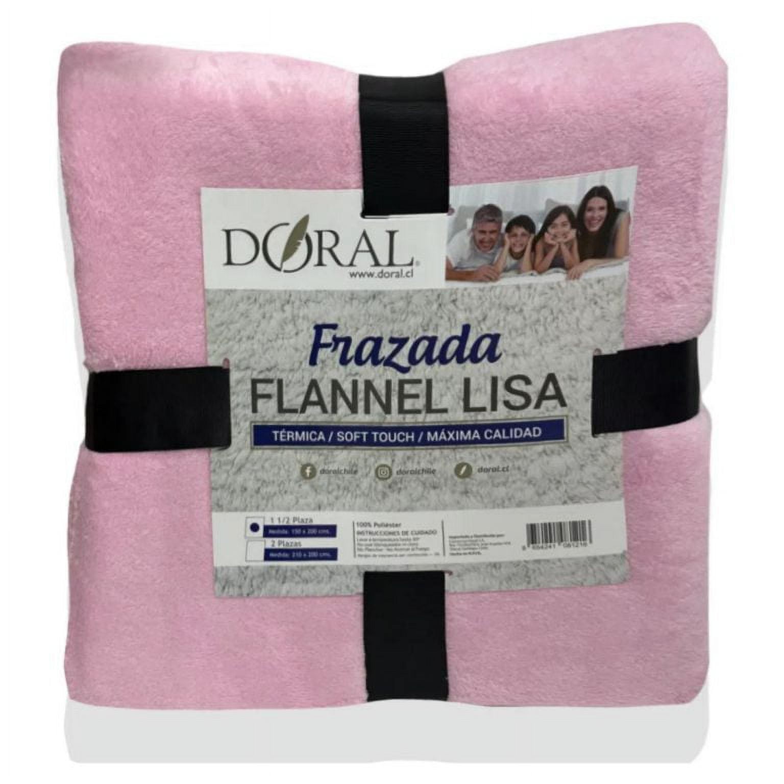 Frazada Termica 1.5 Plazas 150x200cm Rosada Flannel Lisa | Lider