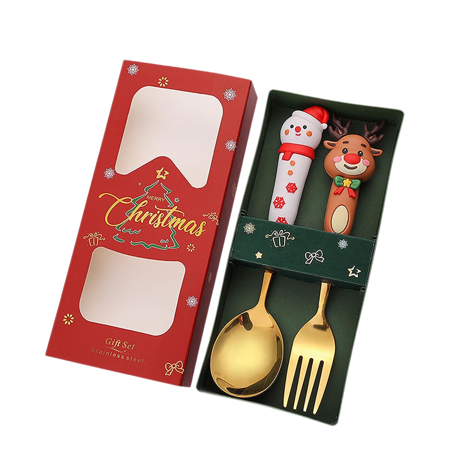 Juego De Cucharas Y Tenedores Navideños, Juego De Cubiertos Navideños ...