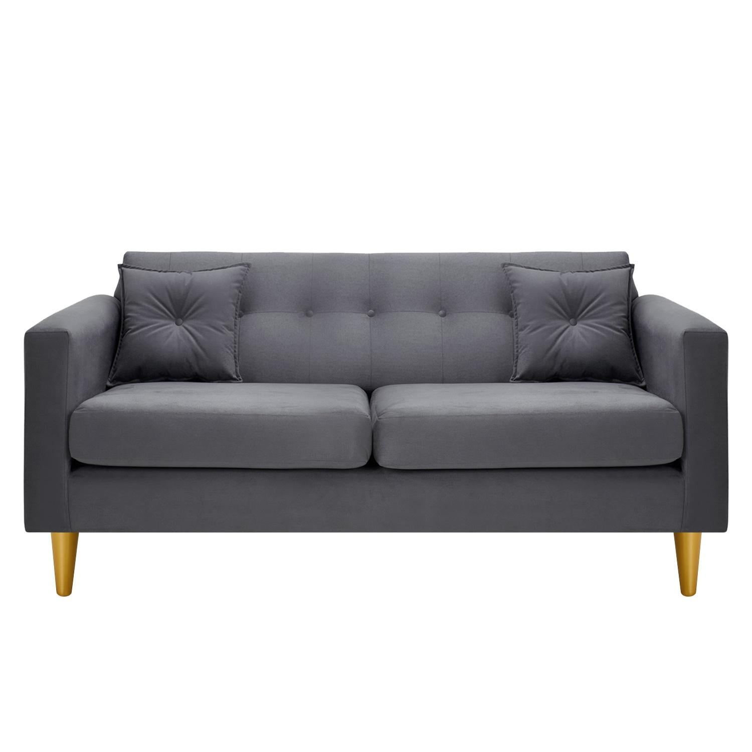 Sofa New Retro 3C Felpa 01 Gris | Lider