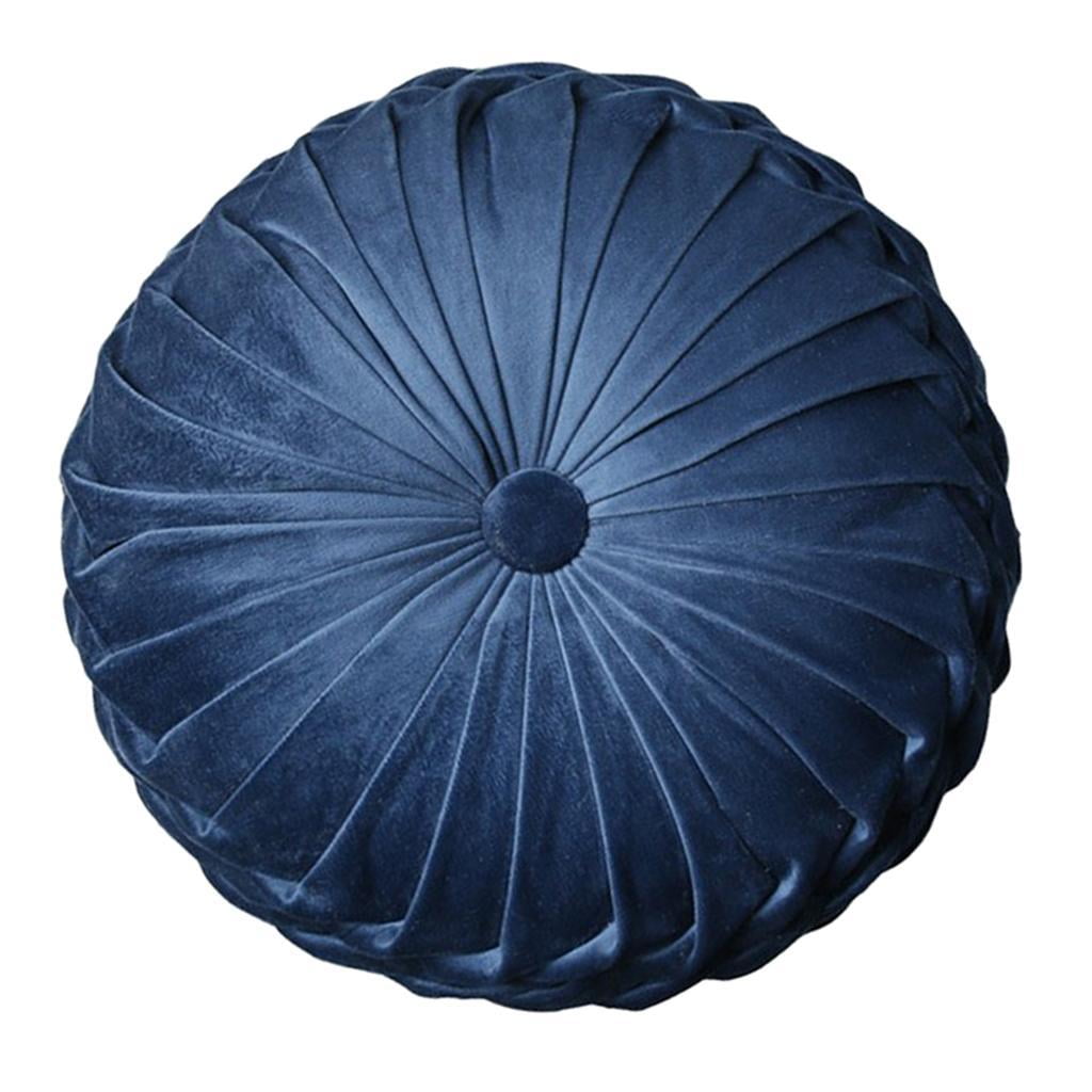 Almohada Redonda de Calabaza Pintuck para Silla o Sofá, Azul Oscuro, de ...