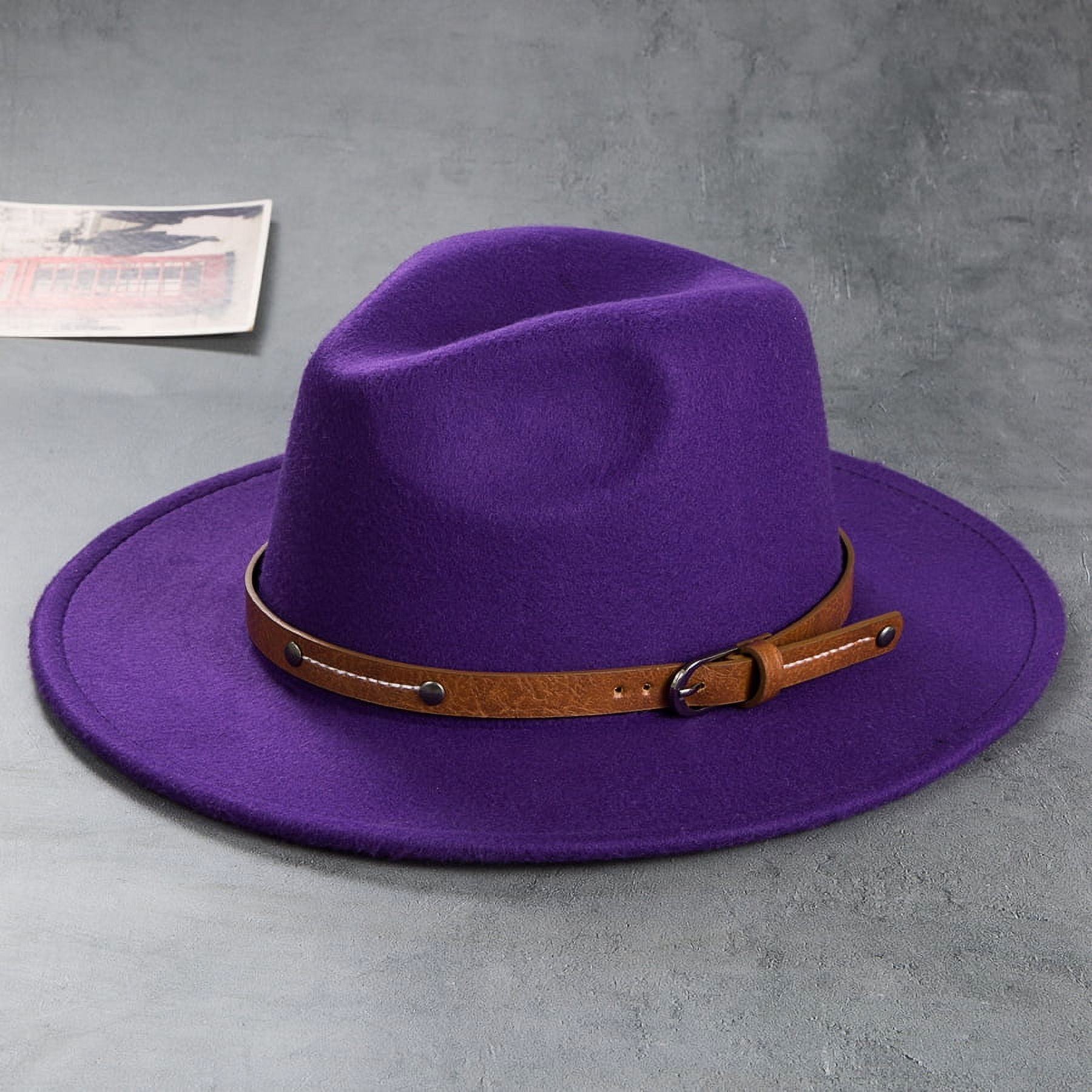 Vintage Felt Woolen Top Hat with Leather Buckle - Perfect for Jazz and ...