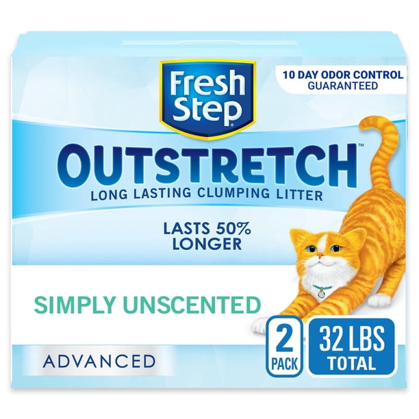 Arena para gatos Fresh Step Outstretch, 14,5 kg (2 x 7,25 kg) | Lider