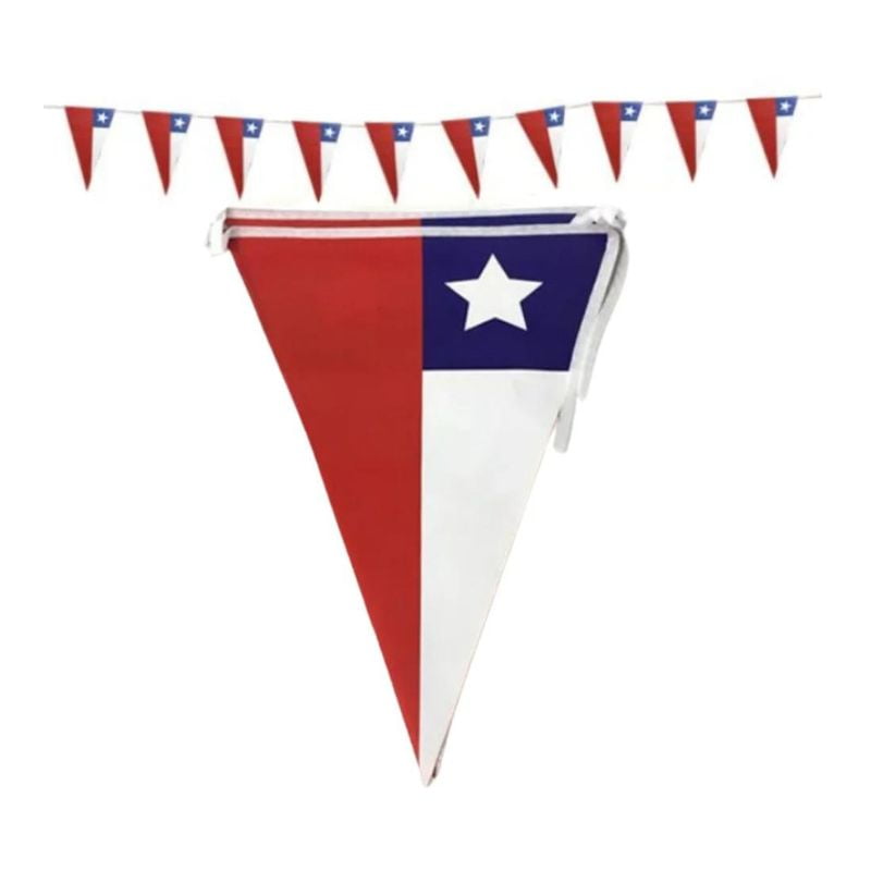 Banderines Chile Triangular Fiestas Patrias 8mts | Lider