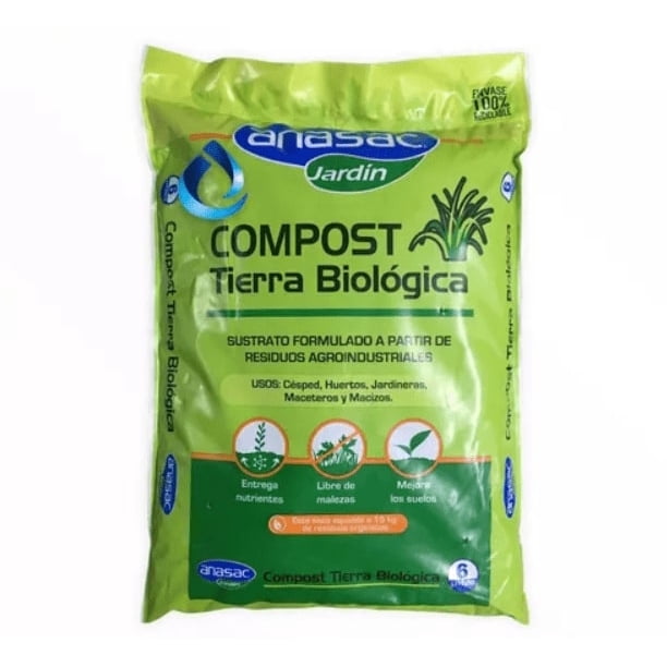 Tierra Biologica Compost 6 Litros - Anasac | Lider