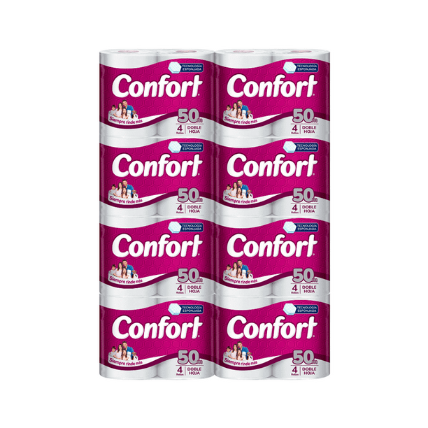 Pack 32 Rollos Confort Doble hoja 50Mts | Lider