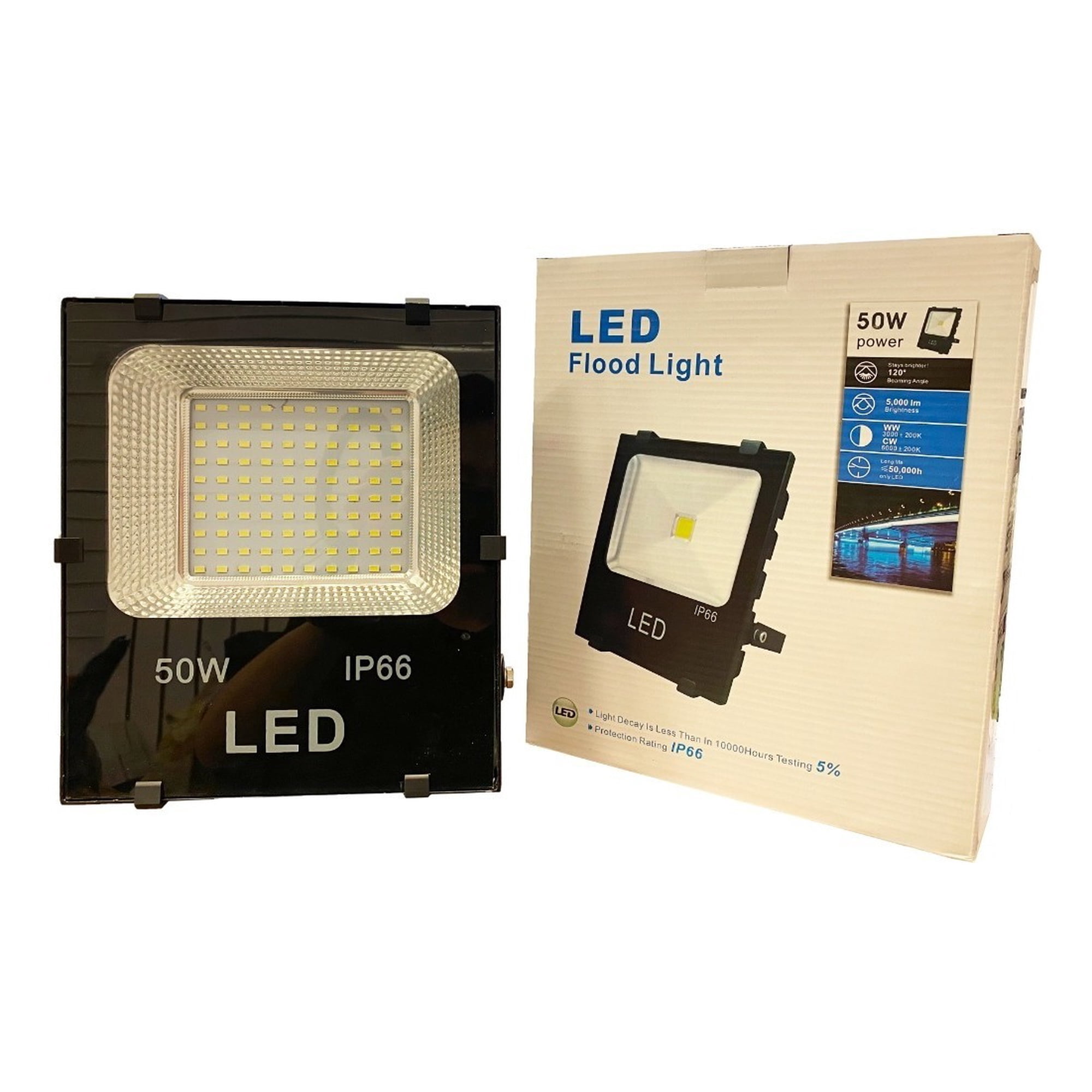 Foco Proyector Led Plano Reflector 50w 100 Led Exterior | Lider