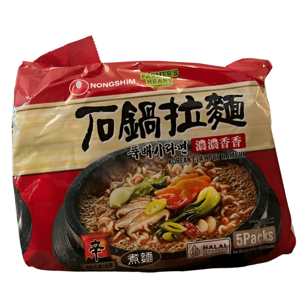 Pack X5 Fideo Ramen Nongshim Shin Seco En Olla Barro Korea | Lider