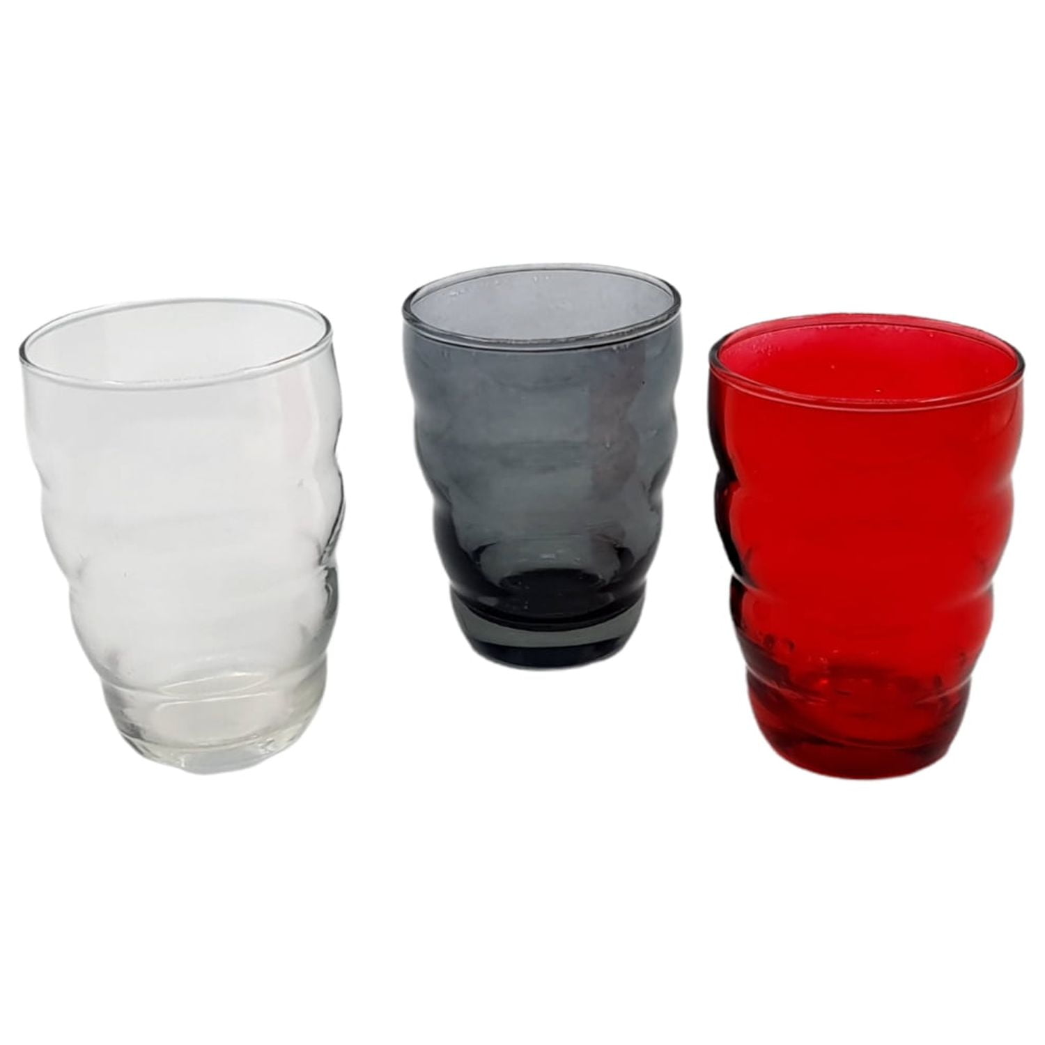 Vasos de vidrio colores surtidos set 6 pcs 330ml | Lider