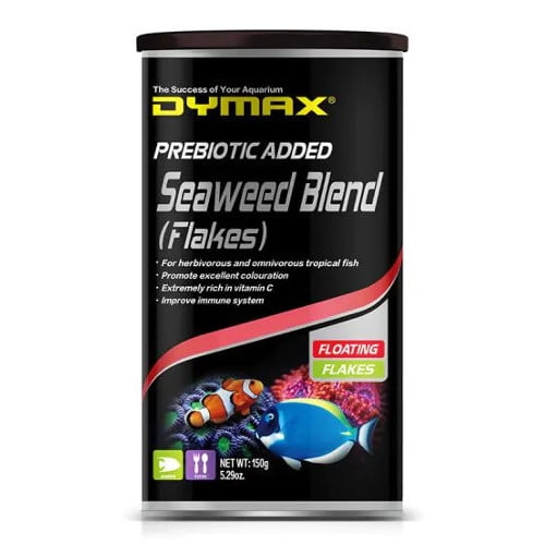 Dymax seaweed blend flakes 150g alimento para peces marinos | Lider