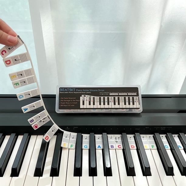 Piano Notes Guide For Beginner, Removable Piano Keyboard Note Labels ...
