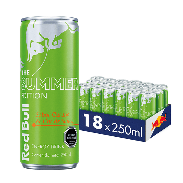 Red Bull Bebida Energética Pack 18 Latas Flor de Sauco 250ml | Lider
