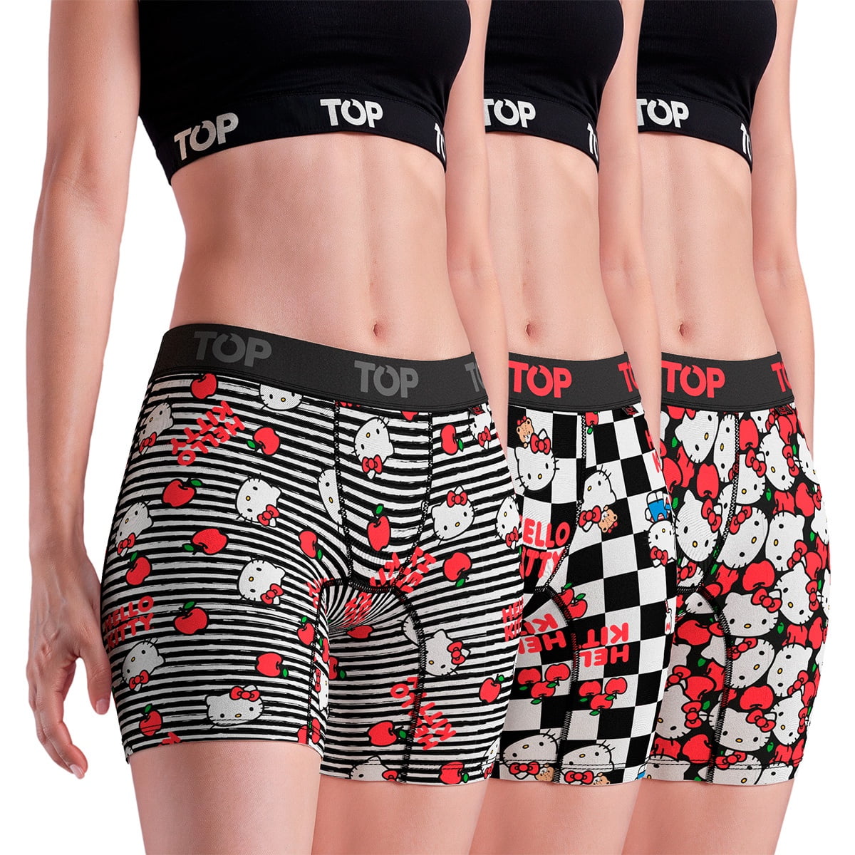 Bóxer Medio Mujer Algodón Pack 3 Hello Kitty C4 TOP | Lider