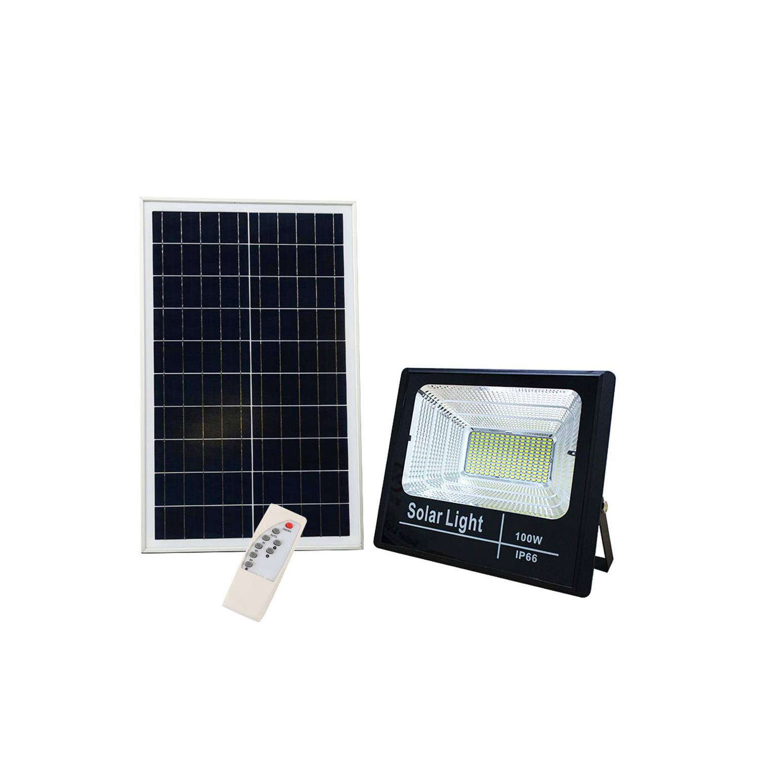 Foco Solar 50W Con Panel Solar Y Con Control IP66 | Lider