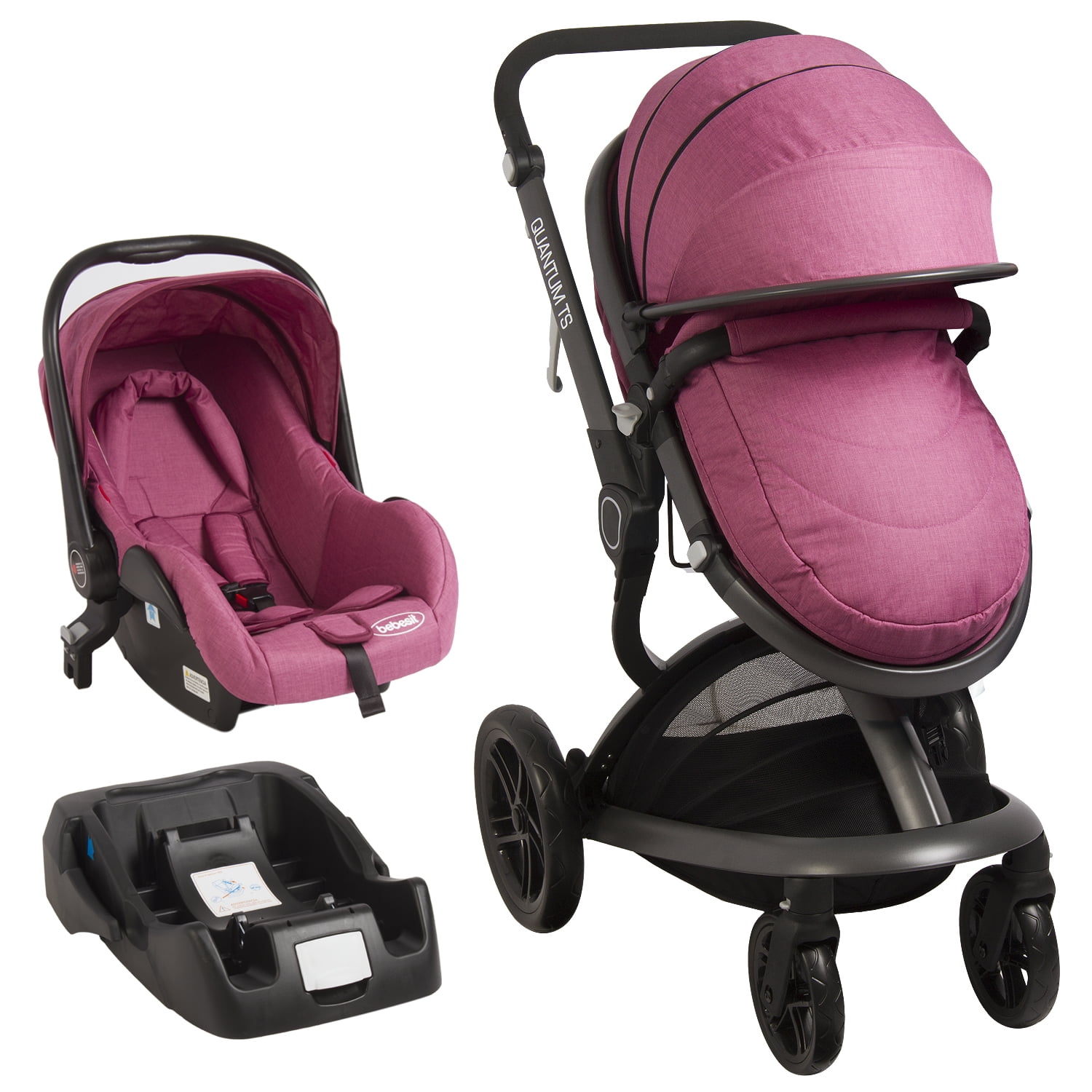 Coche Travel System Quantum Rosa | Lider