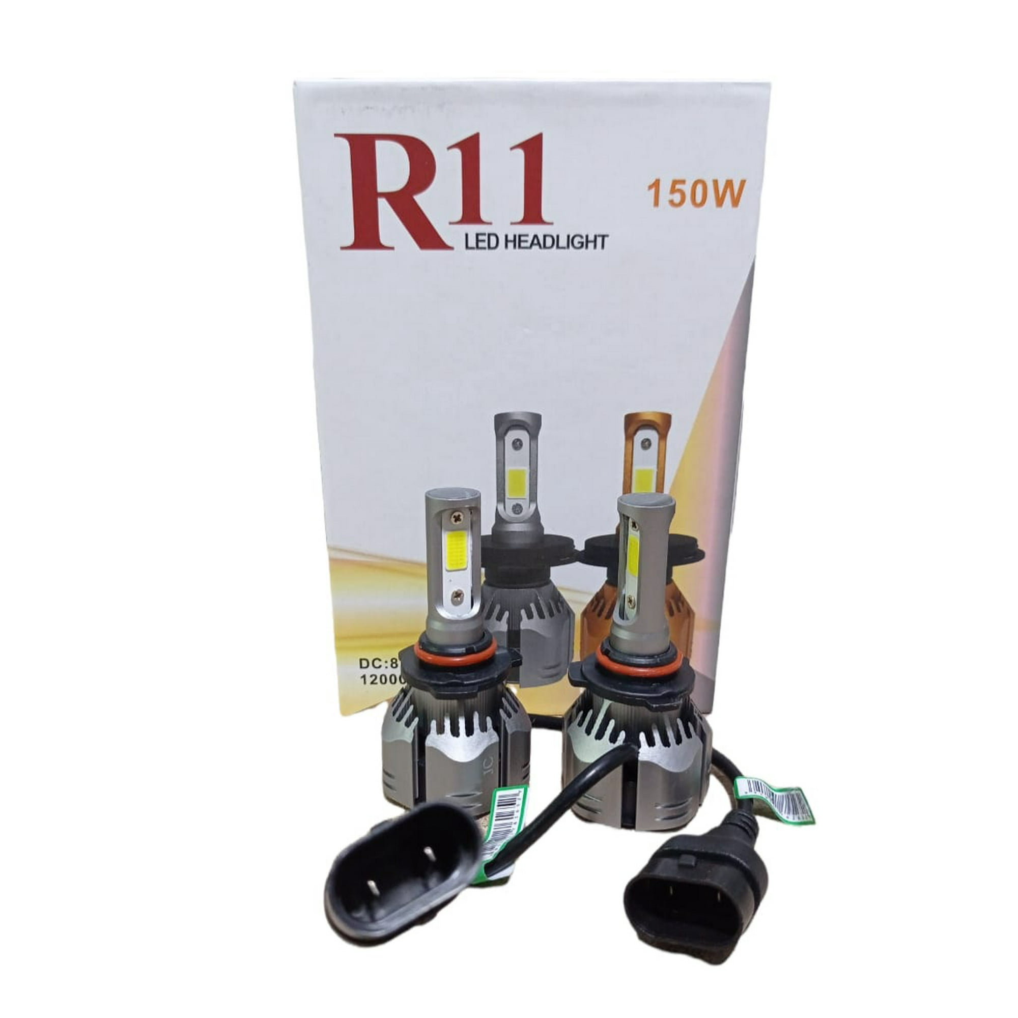 X2 ampolletas turboled R11 de 12000 lúmenes 150 watts 6500K blanco frío para autos, motos ...