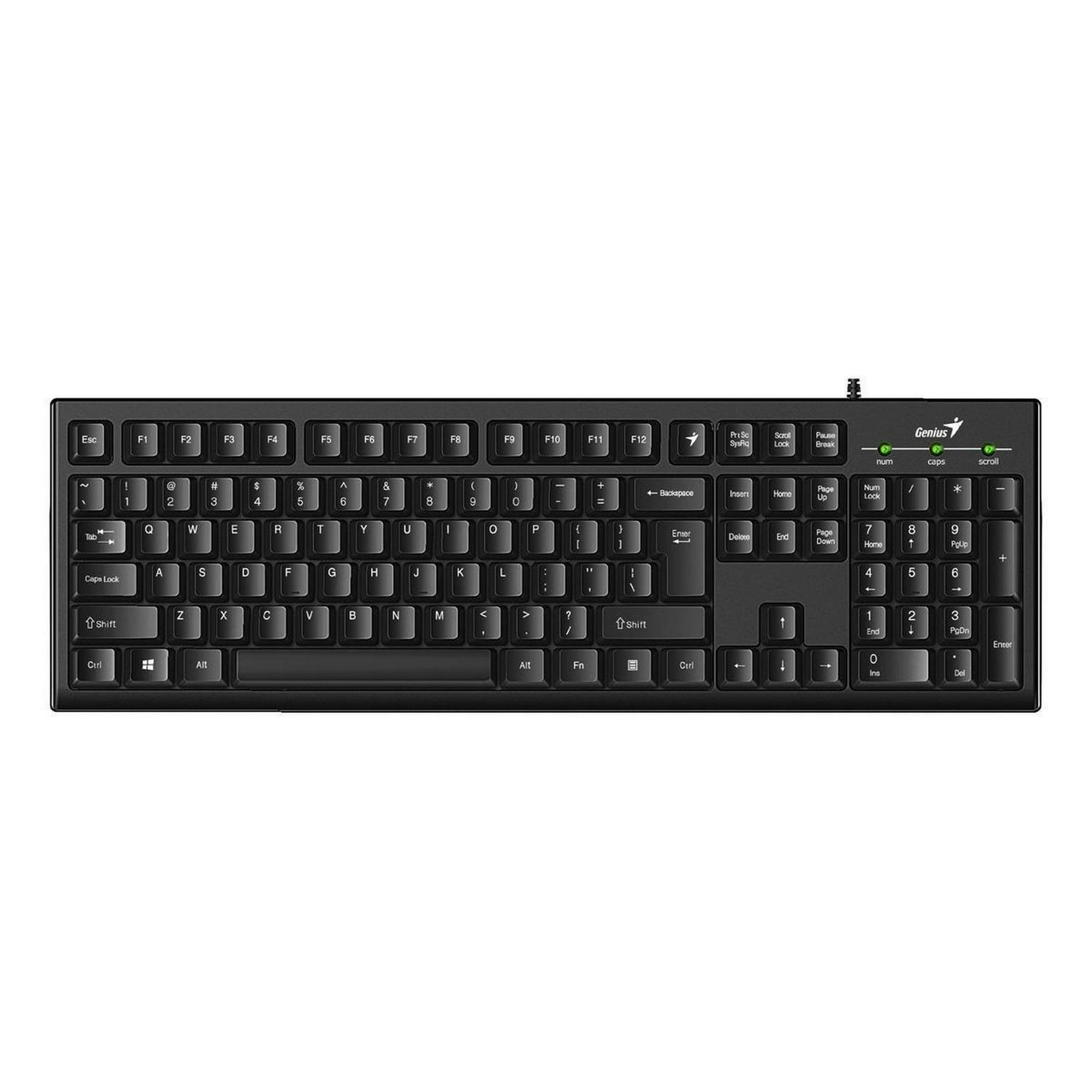 Teclado De Una Mano Genius Smart Kb-100 Qwerty Español Color Negro ...