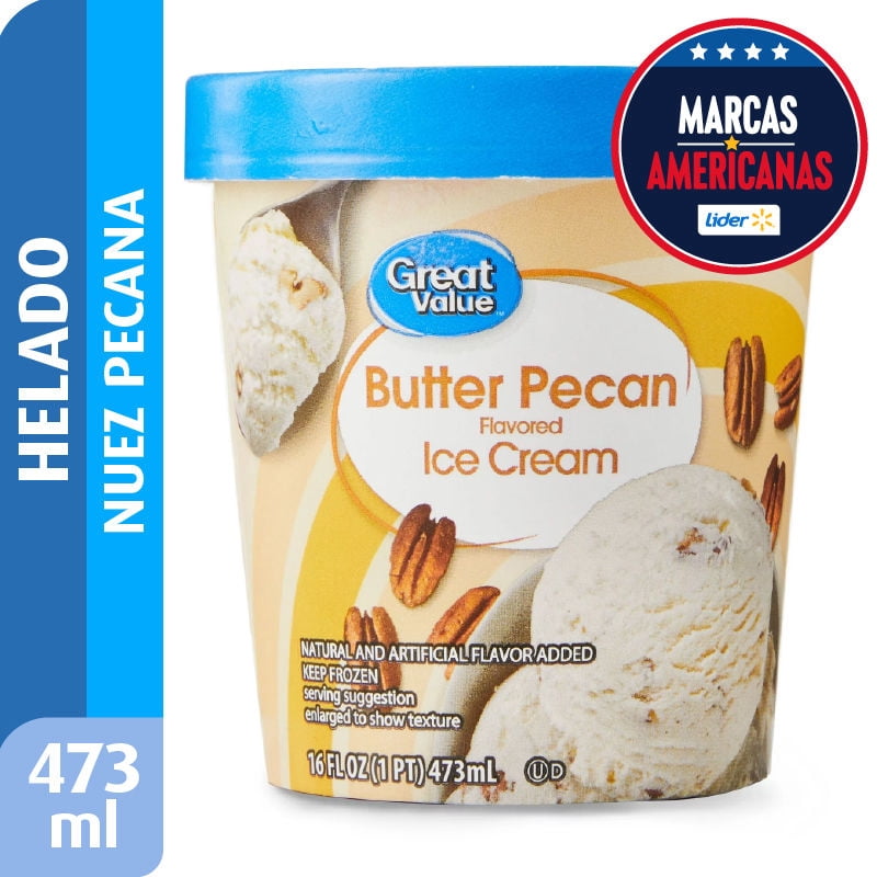 HELADO BUTTER PECAN 473ML GREAT VALUE | Lider