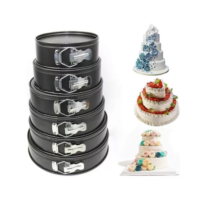 Set 6 Moldes Redondo Antiadherente Torta Queque Repostería | Lider