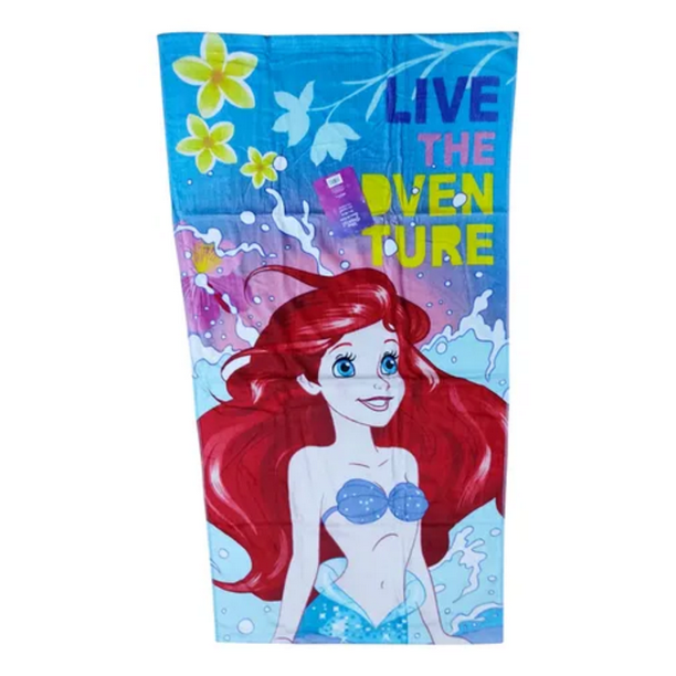 Toalla de Baño Disney 140x70 cm Algodón Color Celeste Sirenita | Lider