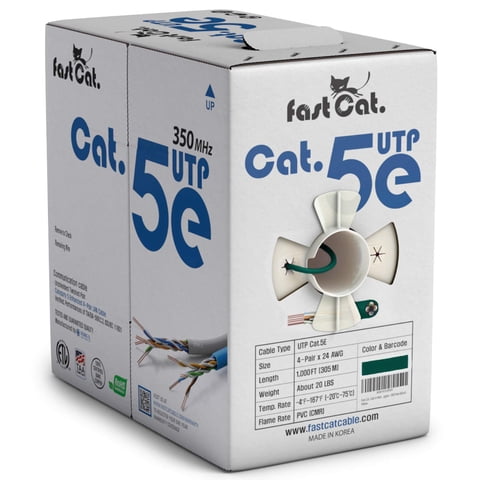 Fast Cat - Cable Ethernet Cat5E Rápido 1000 Pies 24 Awg 350