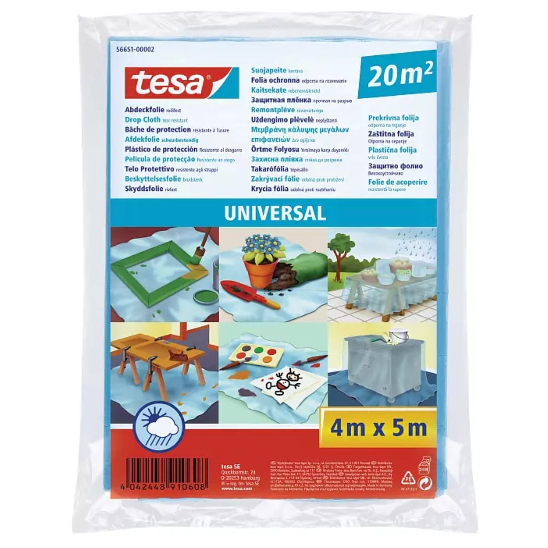 TESA PLASTICO PROTECTOR 4MX5M TOTAL 20M2 | Lider