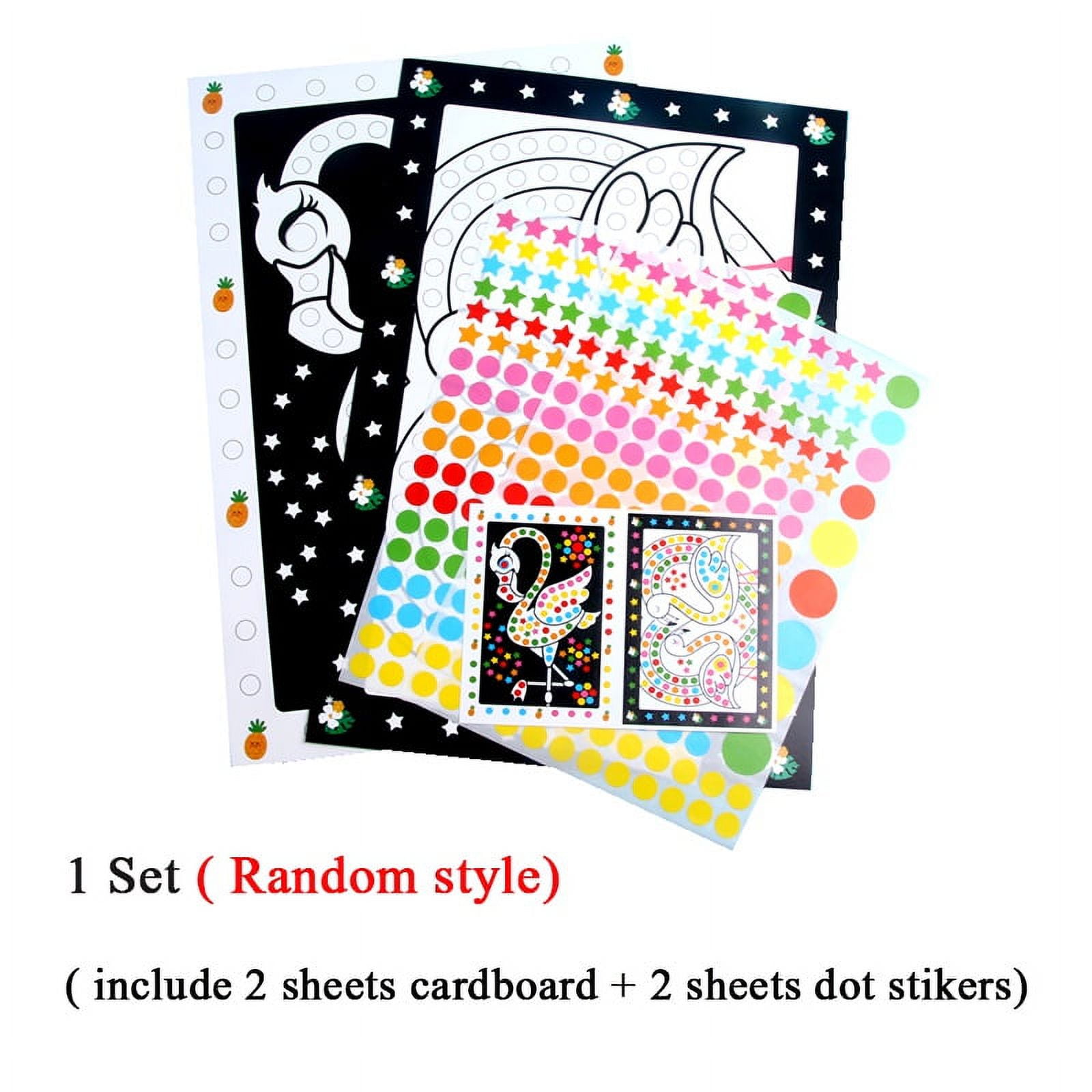 10 Sheets/set Funny Puzzle, Dot Stickers For Kids, Cute Cartoon Animal ...