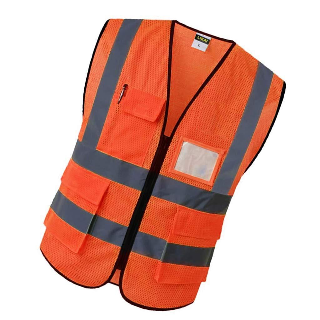 Chaleco Reflectante, Color Naranja, Talla L | Lider