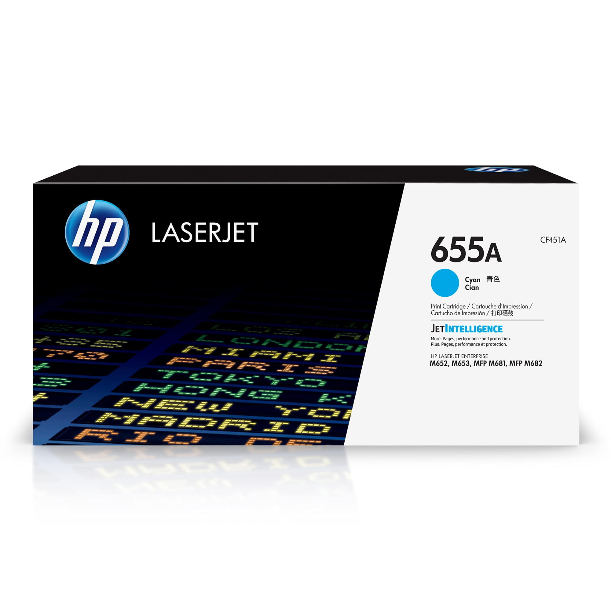 Cartucho de tóner HP 655A Cyan | Color LaserJet M652, M653 | Lider