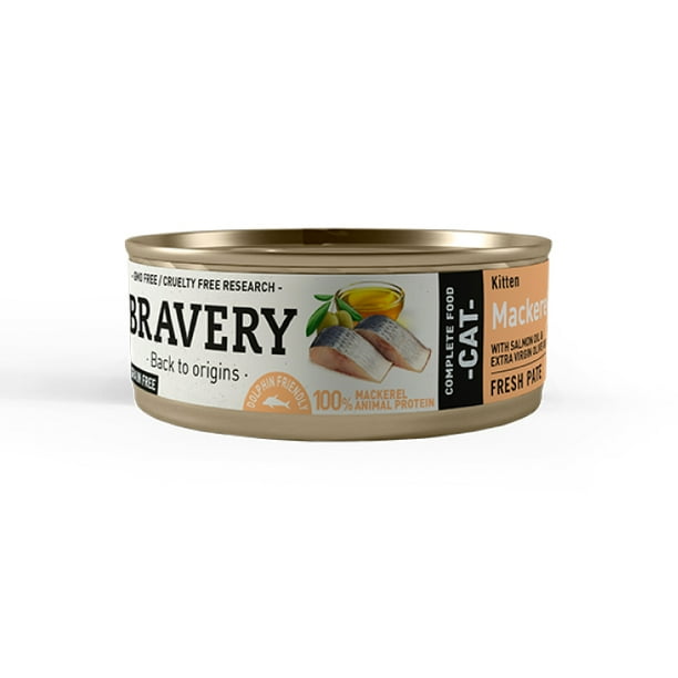 Alimento Lata Bravery Mackerel Kitten Gatito 70gr | Lider