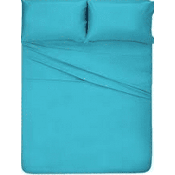 Juego sabanas unicolor 1.5 plaza color turquesa | Lider