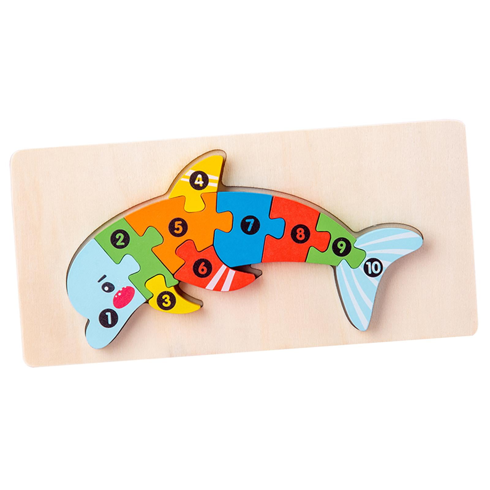 Rompecabezas De Números De Animales De Madera Rompecabezas De Madera ...