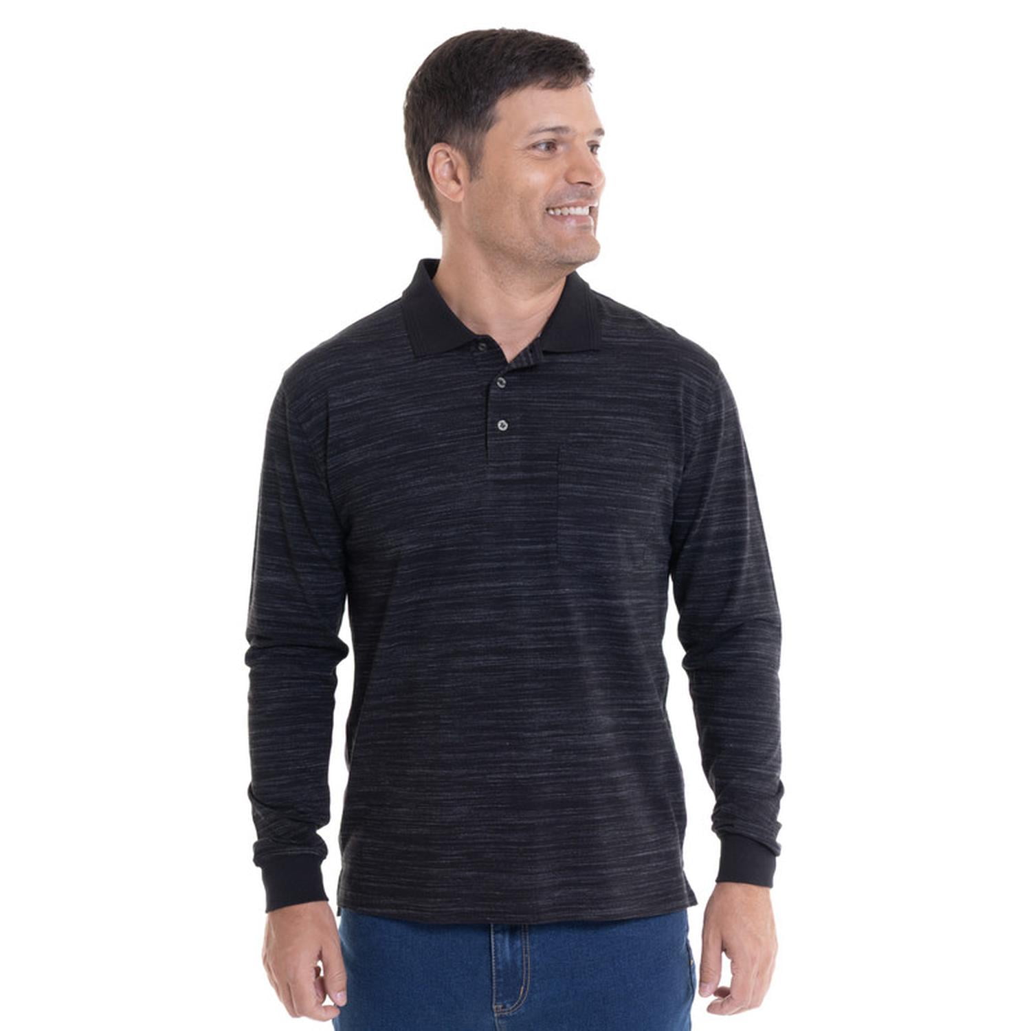 Polera Piqué Slub Negro negro S | Lider