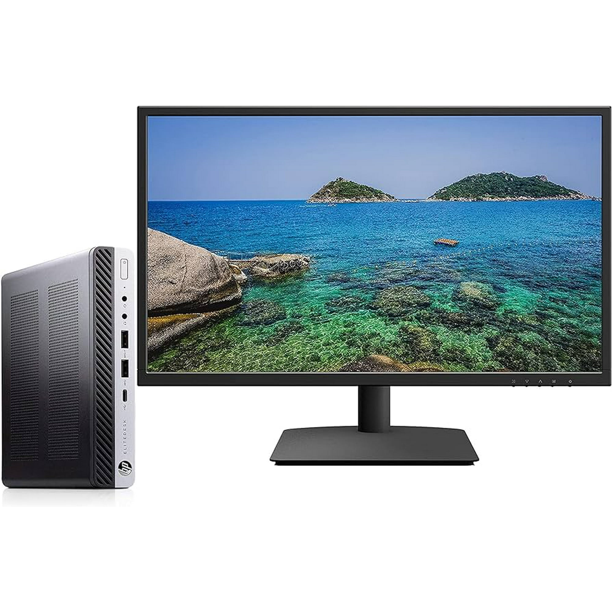 KIT MONITOR + MINI PC HP Elitedesk 800 G4 (i5-8va 8GB 256GB SSD ...