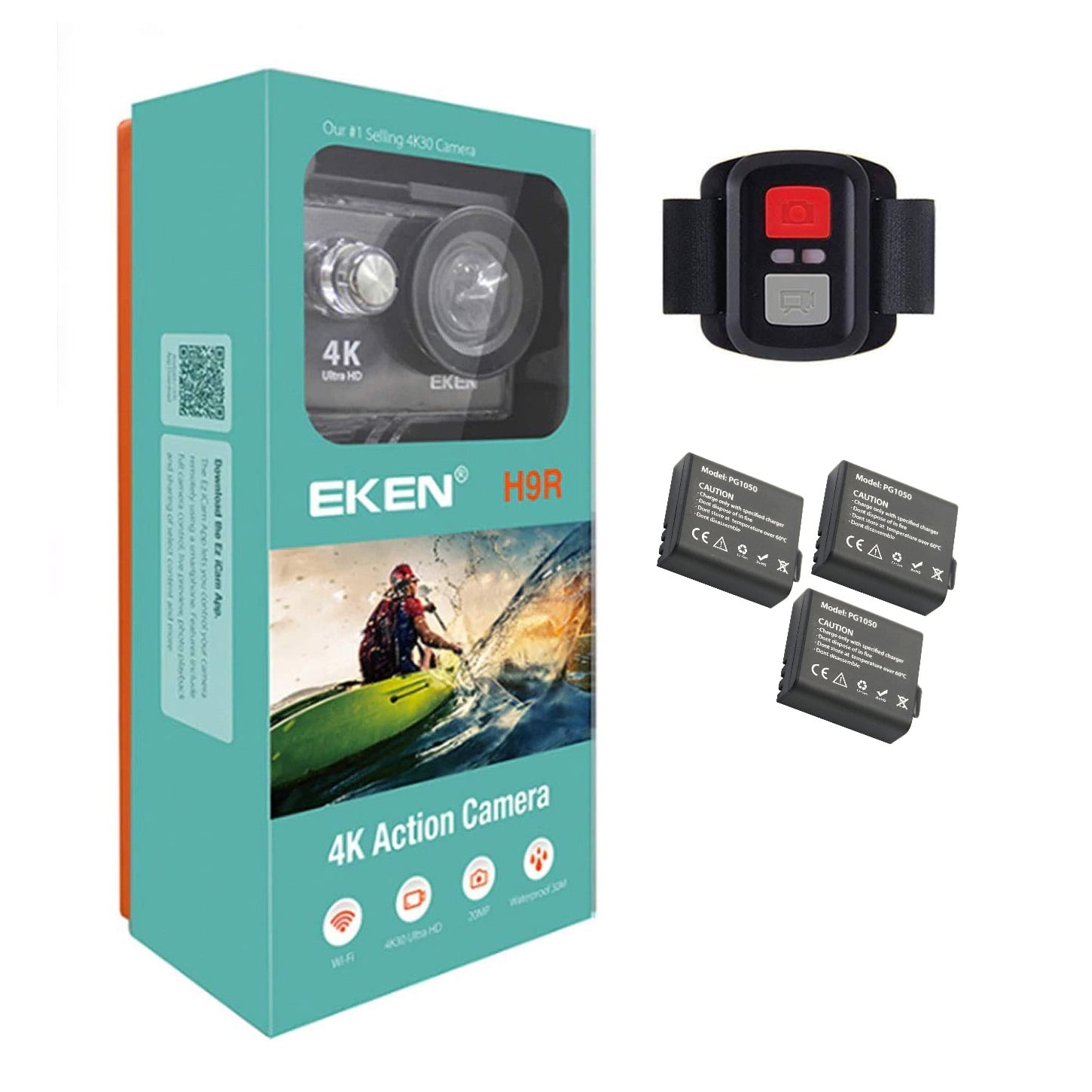 Camara Deportiva Eken H9R V2 4k 30FPS Sony IMX258 + 3 Baterias | Lider